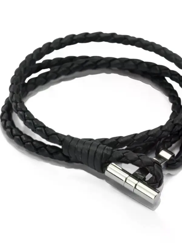 TOM FORD Braided Leather Necklace - Black