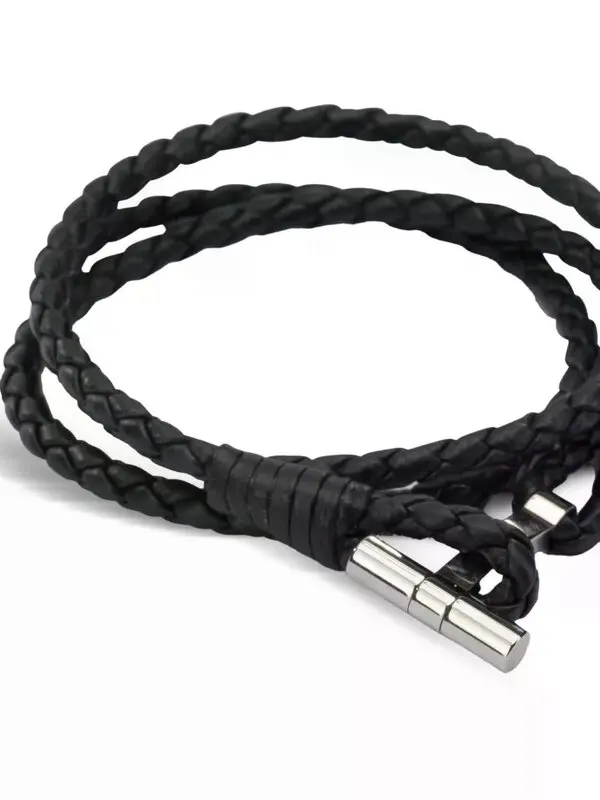 TOM FORD Braided Leather Necklace - Black