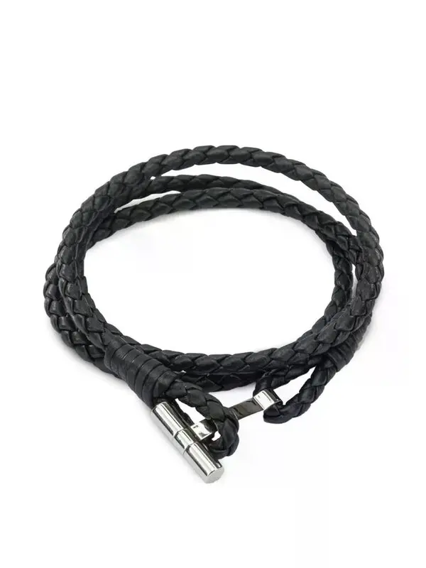 TOM FORD Braided Leather Necklace - Black