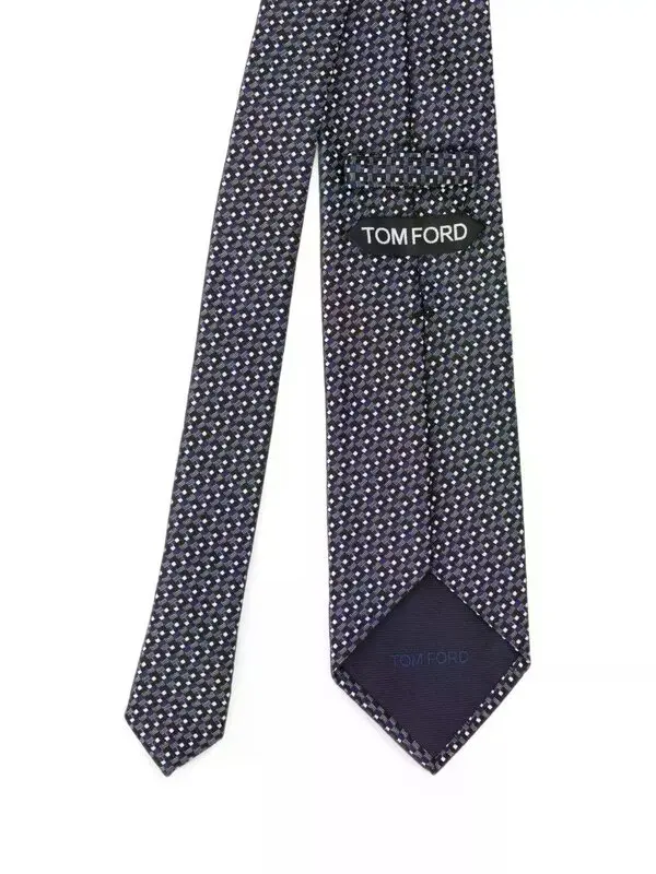 TOM FORD Geometric-pattern Silk Tie