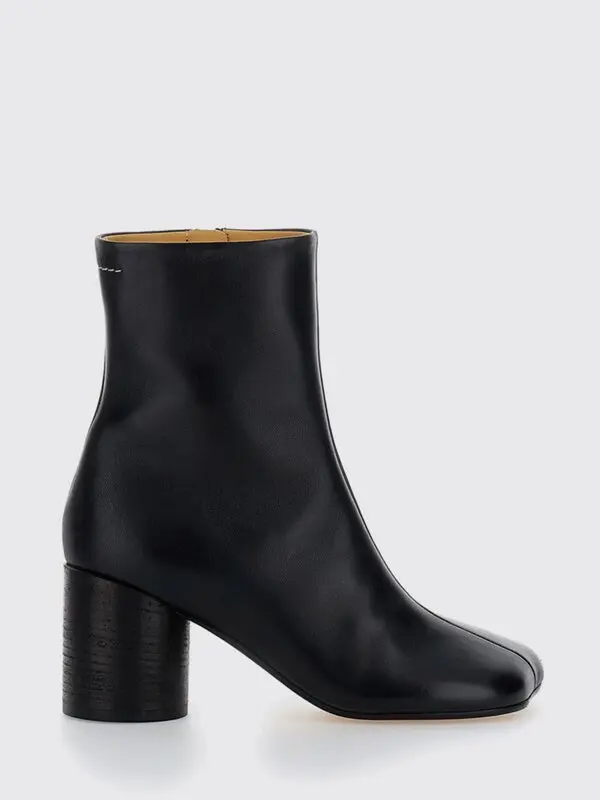 MAISON MARGIELA Leather Zip-up Ankle Boots - Black