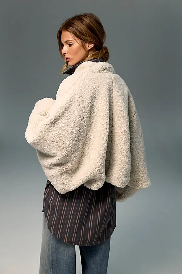 Free People We The Free Hawthorne Reversible Cocoon Jacket - Iris Combo