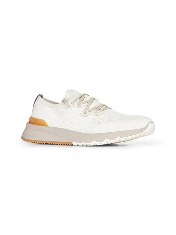 Brunello Cucinelli Ivory Chiné Knit Runners - Multicolor