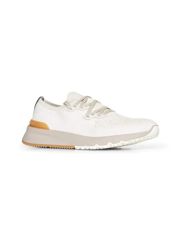 Brunello Cucinelli Ivory Chiné Knit Runners - Multicolor