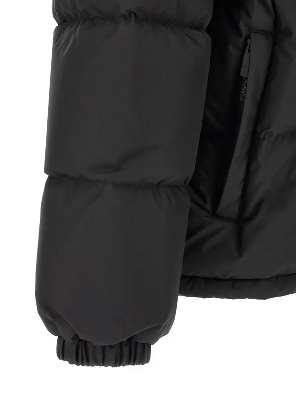 Burberry Snowdon Down Jacket With Check Detail