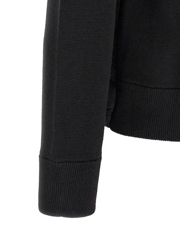 Moncler Quilted Down-filled Cardigan - Black