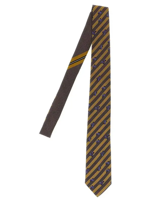 Dries Van Noten 102" Pure Silk Neck Tie - Multicolor