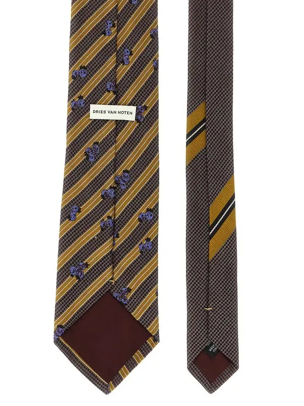 Dries Van Noten 102" Pure Silk Neck Tie - Multicolor