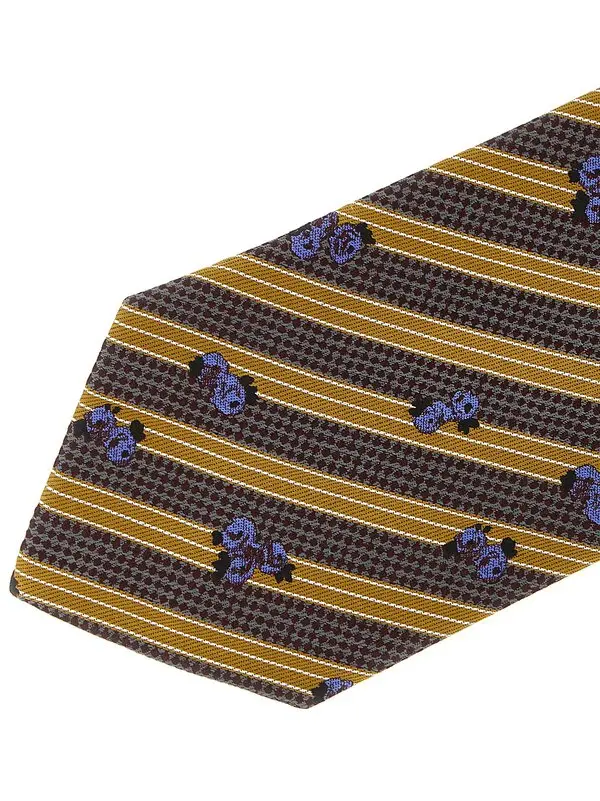 Dries Van Noten 102" Pure Silk Neck Tie - Multicolor