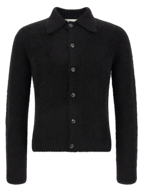 Dries Van Noten Mora Alpaca & Wool Blend Cardigan - Black