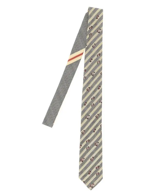 Dries Van Noten Silk Jacquard Tie With Floral Motifs - Multicolor