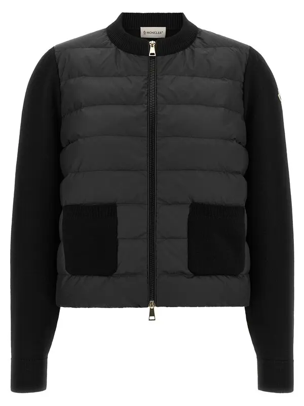 Moncler Padded Cardigan - Black