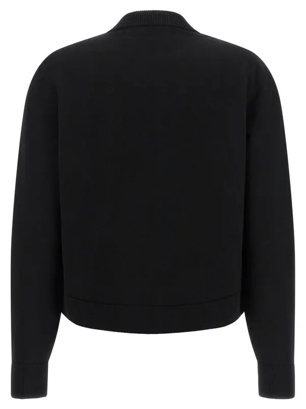 Moncler Padded Cardigan With Technical Fabric Front