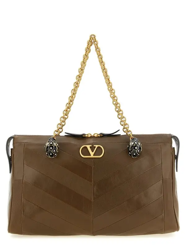 Valentino Garavani Panthea' Medium Shoulder Bag - Brown