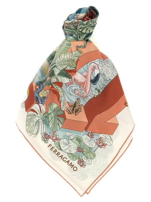 FERRAGAMO Jungle Party' Scarf - Multicolor