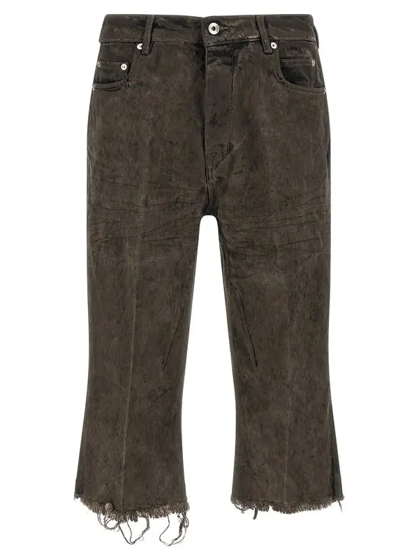 Rick Owens Bolan Cutoffs' Bermuda Shorts - Gray