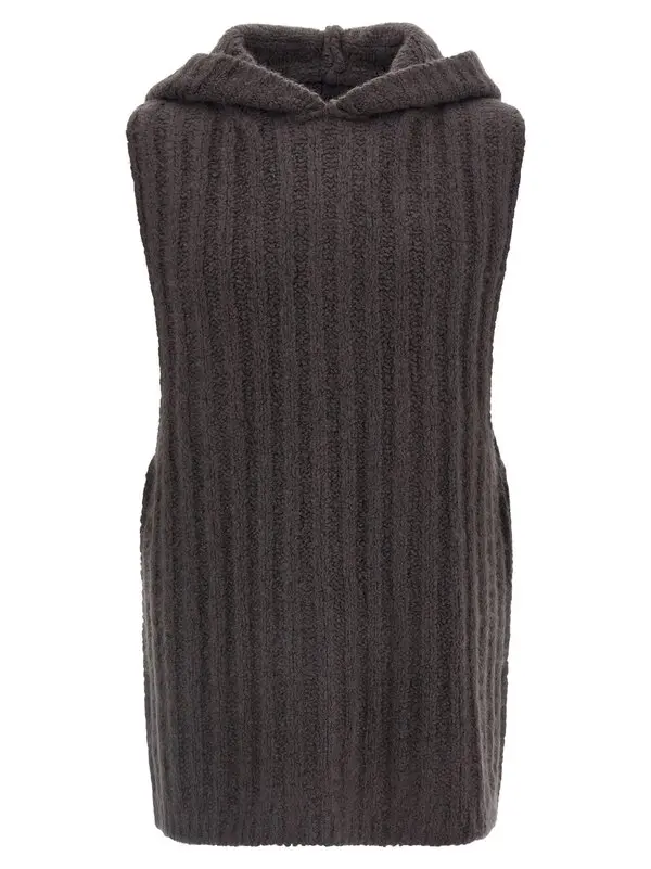 Rick Owens Hooded Tank" Sleeveless Top - Gray