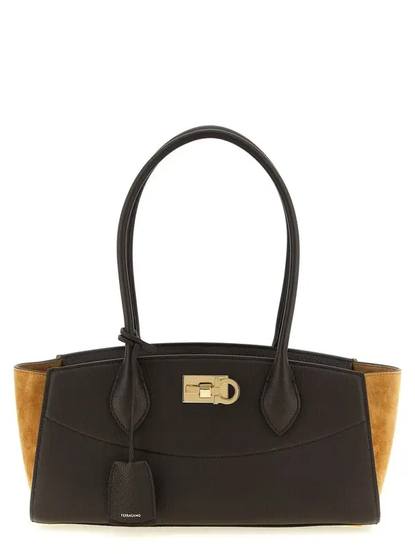 FERRAGAMO Newferragamo Studiosoft Eastwest' Shoulder Bag - Brown