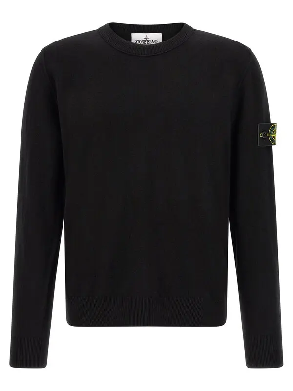 Stone Island Badge Sweater - Black