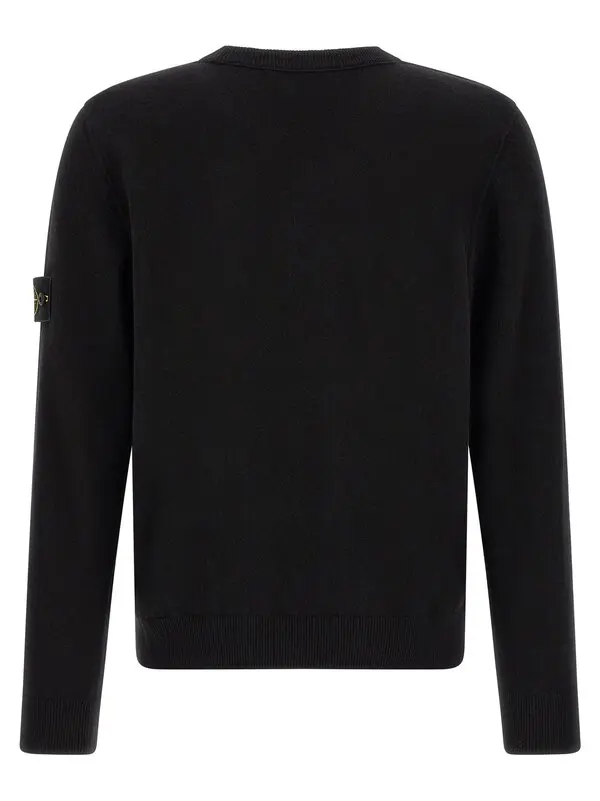Stone Island Badge Sweater - Black