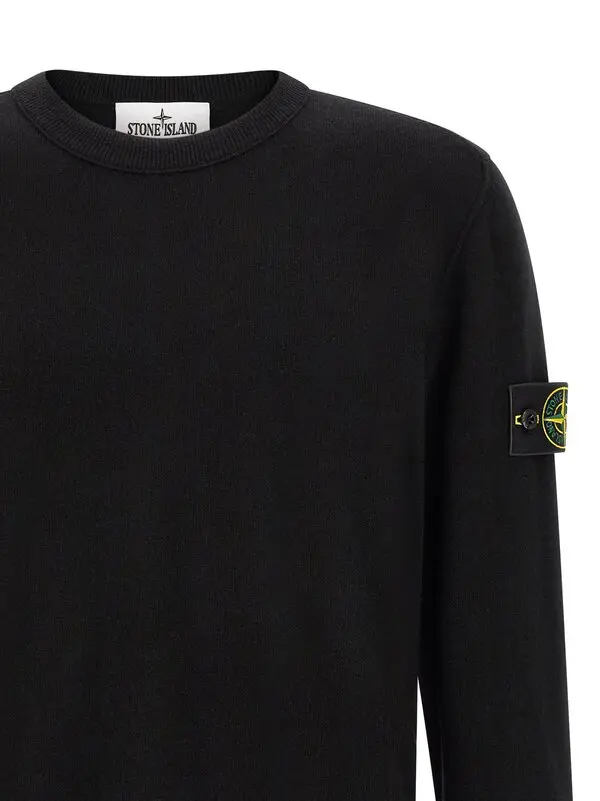 Stone Island Badge Sweater - Black