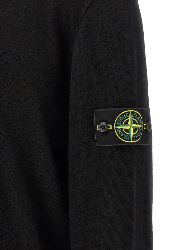 Stone Island Badge Sweater - Black