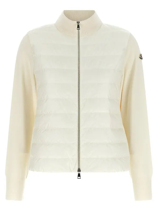 Moncler Padded Cardigan - White