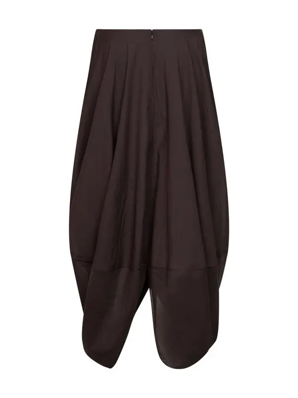TOTEME Walnut Jersey Asymmetric Cocoon Skirt