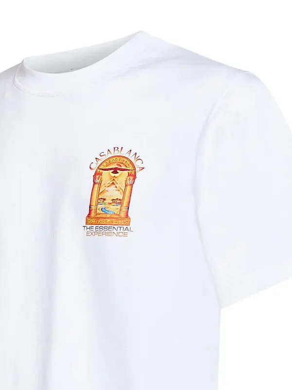 Casablanca White Jersey Hermons Mirage Arch Printed T-shirt - Multicolor