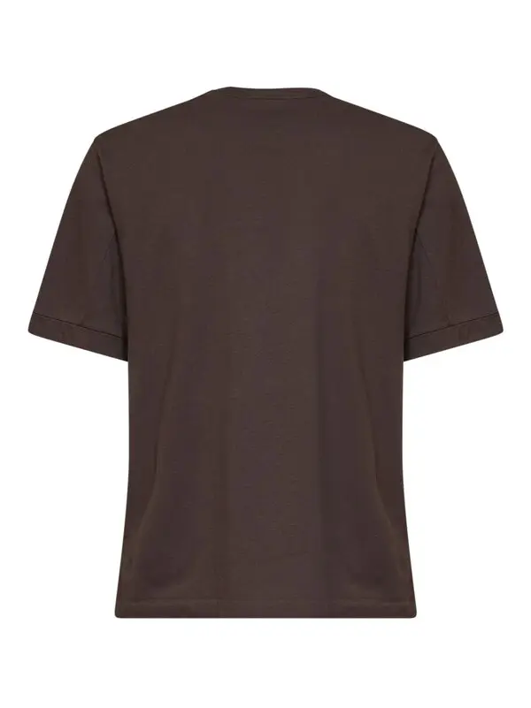 Jacquemus Dark Brown Cotton Piqué The Montaigne T-shirt