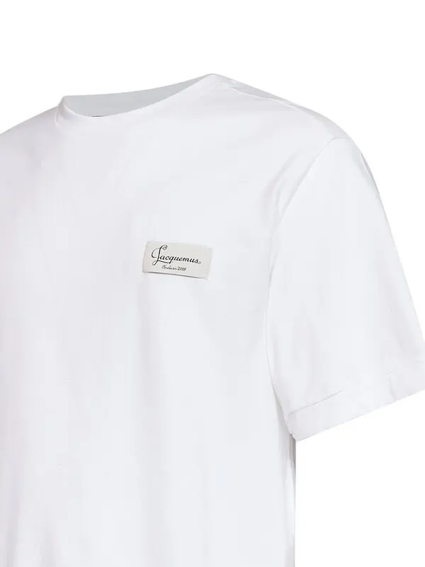 Jacquemus White Cotton Piqué The Montaigne T-shirt