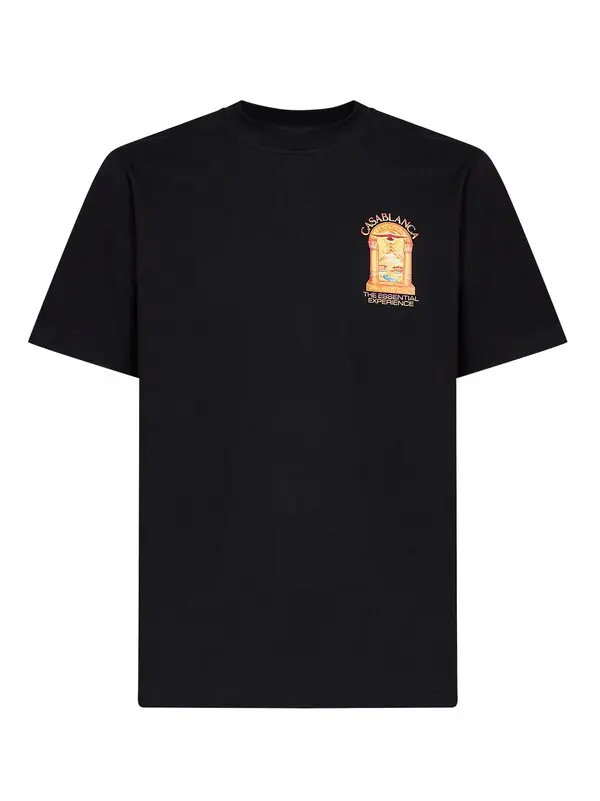 Casablanca Black Jersey Hermons Mirage Arch Printed T-shirt - Multicolor