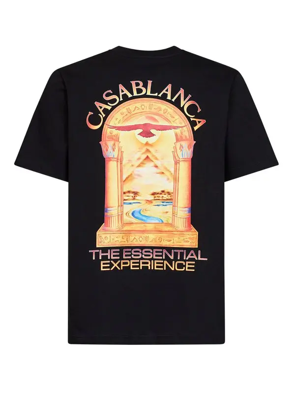 Casablanca Black Jersey Hermons Mirage Arch Printed T-shirt - Multicolor