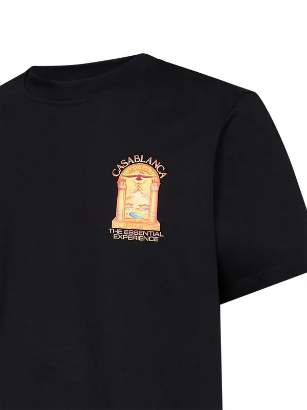 Casablanca Black Jersey Hermons Mirage Arch Printed T-shirt - Multicolor