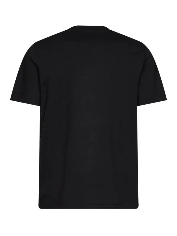 Moncler Black Cotton Jersey T-shirt With Logo - Multicolor
