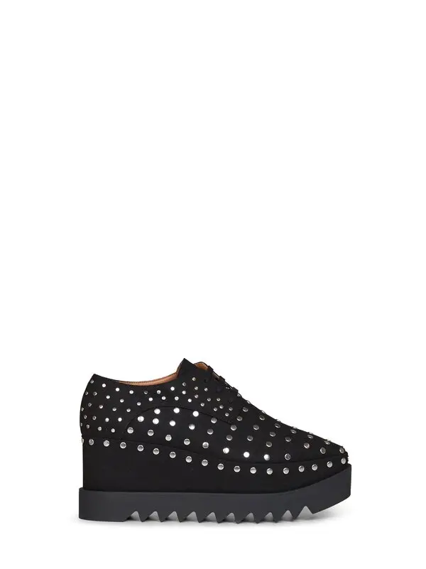 Stella McCartney Black Studded Elyse Wedges - Multicolor