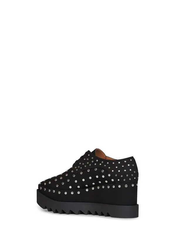 Stella McCartney Black Studded Elyse Wedges