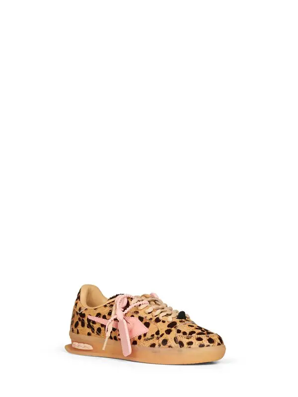 Off-White Beige Printed Calf Hair End Of Play Sneakers - Multicolor