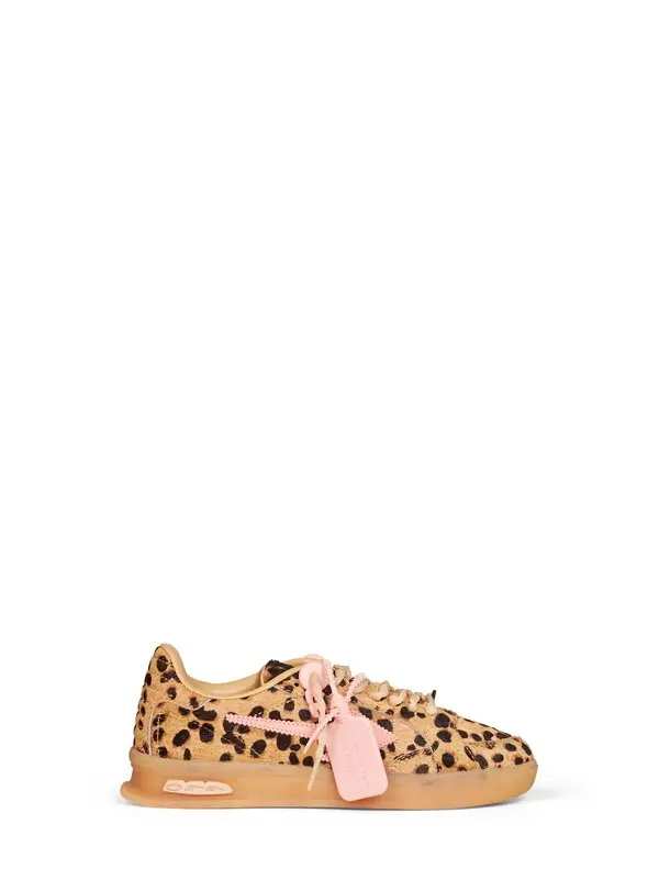 Off-White Beige Printed Calf Hair "end Of Play" Sneakers - Multicolor