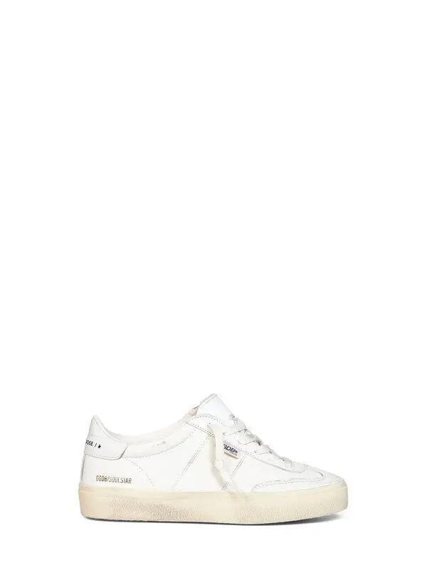 GOLDEN GOOSE White Nappa Leather Soul Star Sneakers - Multicolor