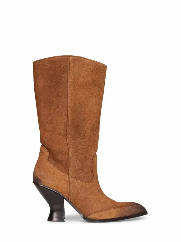 DIESEL® Brown Suede D-luffy-75-tube Boots - Multicolor