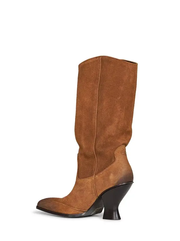 DIESEL® Brown Suede D-luffy-75-tube Boots