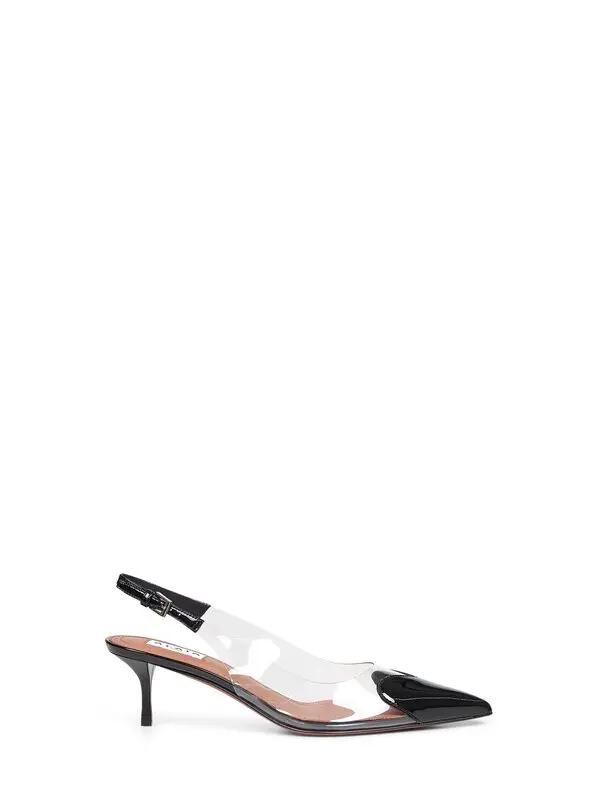 Alaïa Black Pvc And Patent Leather Slingback Pumps - Multicolor