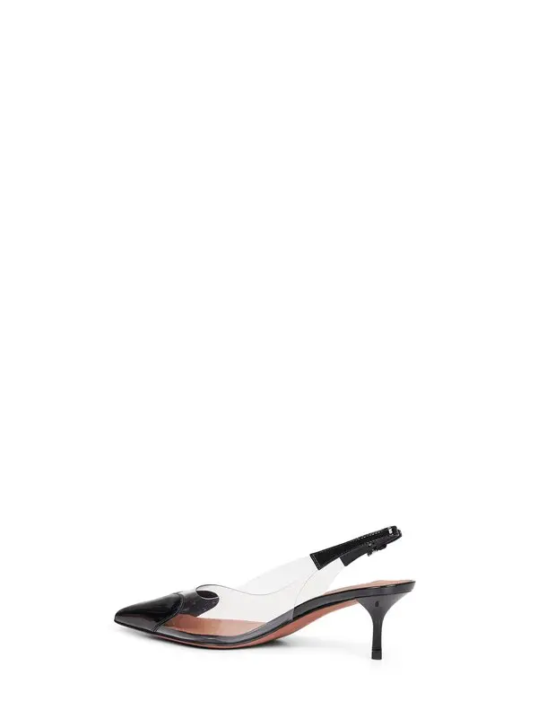 Alaïa Black Pvc And Patent Leather Slingback Pumps - Multicolor