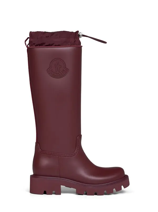 Moncler Burgundy Kickstream High Rain Boots - Multicolor