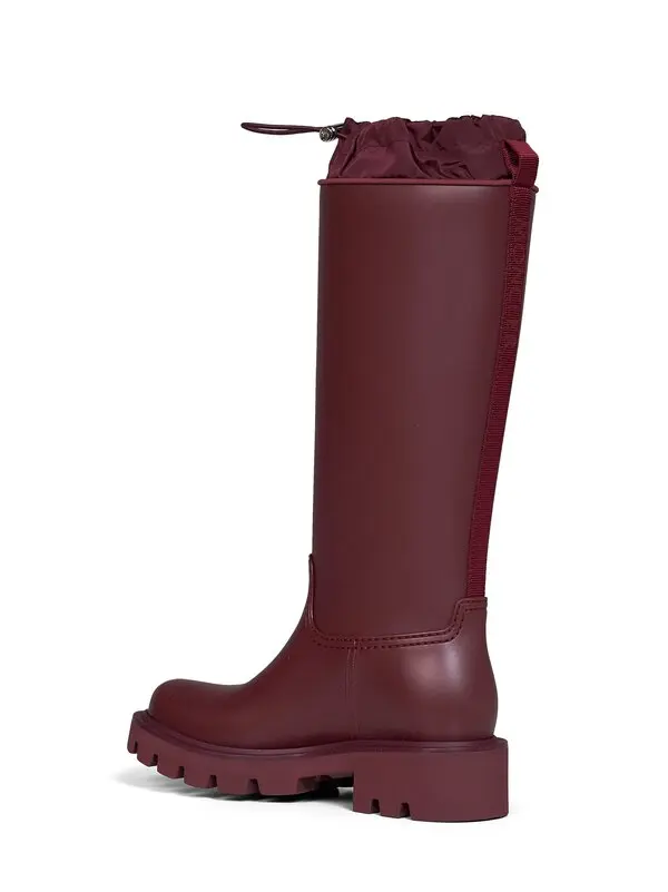 Moncler Burgundy Kickstream High Rain Boots