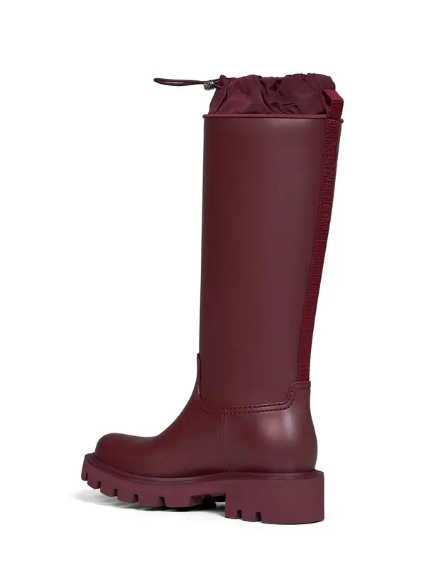 Moncler Burgundy Kickstream High Rain Boots - Multicolor