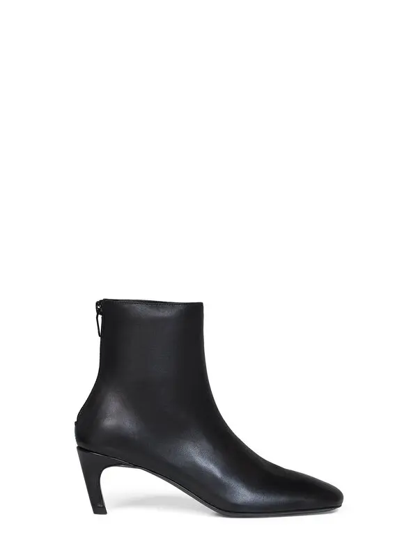 TOTEME Black Soft Nappa Leather Ankle Boots