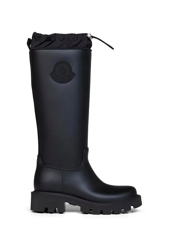 Moncler Black Kickstream High Rain Boots - Multicolor