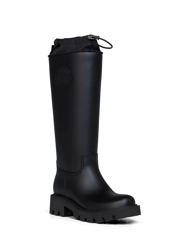 Moncler Black Kickstream High Rain Boots
